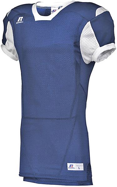 Russell Adult/Youth Color Block Football Game Jersey (BK,WT,Navy,Maroon ...