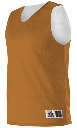Adult Reversible Mesh Basketball Tank Jersey (Texas Orange)