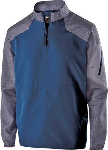 E233426 Youth Divided Front Pocket 1/4 Zip Pullover Jacket (Black ...