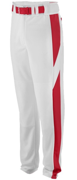 Adult (AXL -White/Red) Baseball/Softball Color Block Pants
