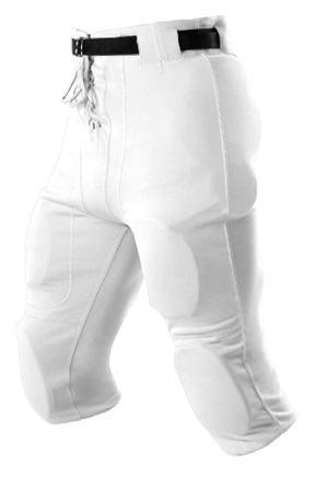 Adult 12 oz. Polyester Football Pants "Pads Not Included" (AXL - White ...