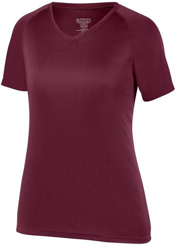 Augusta Womens (WM - Power Pink) Wicking Raglan Sleeve Tee Shirt ...