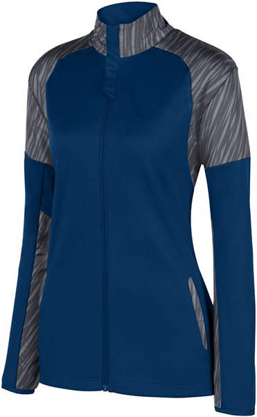 Womens, 2-Color, Full Zip, Cadet Collar Jacket (Graphite,Navy,Royal,Red ...