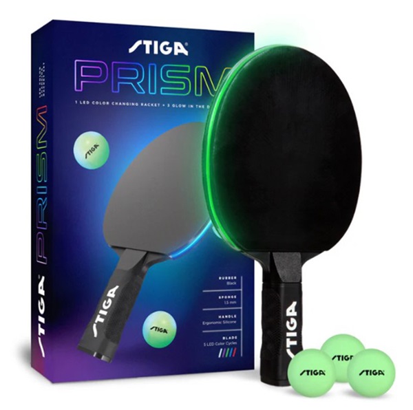 Stiga PRISM LED Color Changing Ping Pong Racket Set T1200 - Soccer ...