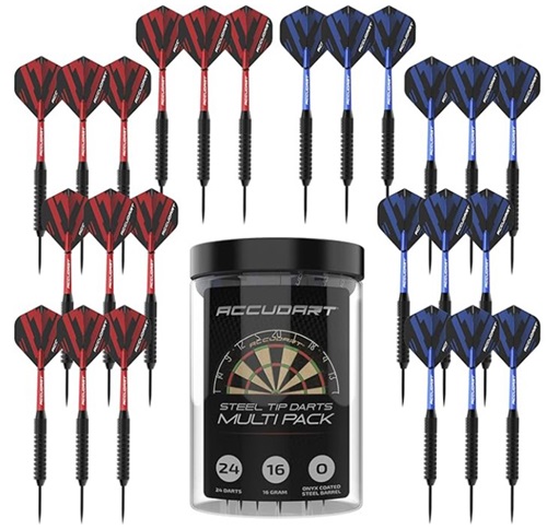 Accudart 24pk Steel Tip Dart Multi-Pack Darts DAJARSTLW - Playground ...
