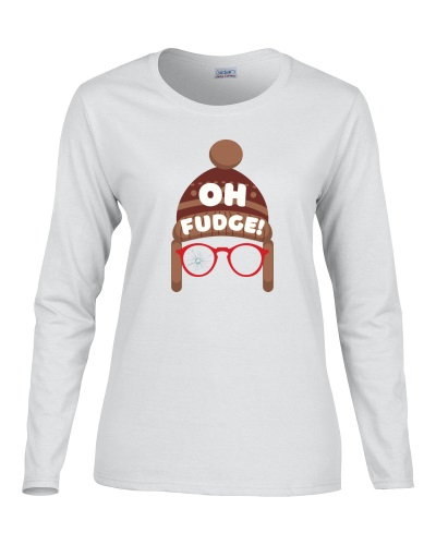 Epic Ladies Oh Fudge Shoot Your Eye Christmas Story Long Sleeve Graphic ...