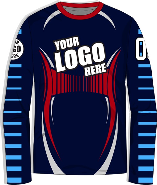 Custom Shooting Shirt - Sublimated "Alien" Long-Sleeve Unisex Crew Tee ...