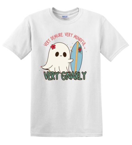 Epic Adult/Youth Very Cutesy Ghosties Gnarly Surfing Cotton Graphic T ...