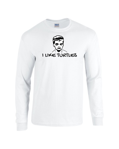 Epic I Like Turtles Zombie Kid Meme Long Sleeve Cotton Graphic T-Shirts ...