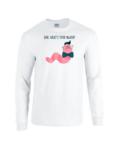 Epic What's Your Major Adventure Worm Meme Long Sleeve Cotton Graphic T ...