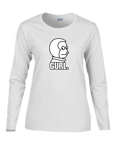 Epic Ladies Gurl Side Eye Awkward Monkey Puppet Long Sleeve Graphic T ...