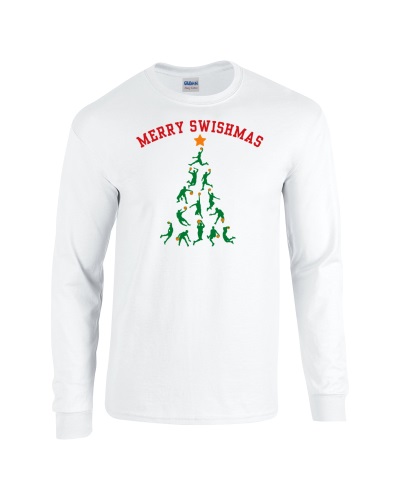 Epic Merry Swishmas Basketball Christmas Tree Long Sleeve Cotton ...