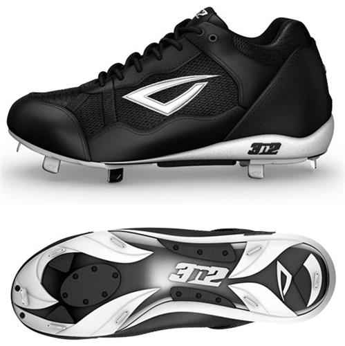 Pro Metal Classic Mid Baseball Spike Cleats Black - Baseball Equipment ...