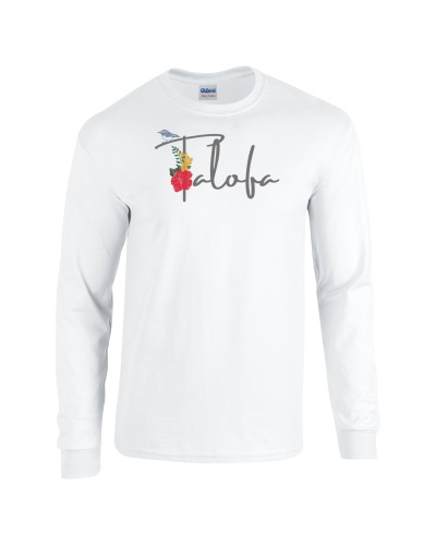 Epic Talofa Samoa Greeting Local Flower Bird Long Sleeve Cotton Graphic ...