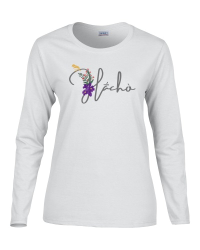 Epic Ladies Hacho Kiowa Greeting Native Flower Bird Long Sleeve Graphic ...