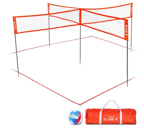 GoSports Slam X 4-Way Volleyball Game Set VB-SLAMX-02 (14 FT ...