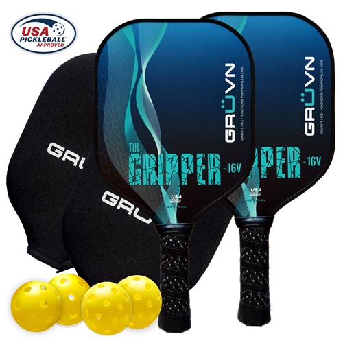 GRUVN Pickleball Starter Set -GRIPPER-16V Aqua Spiral - Playground ...