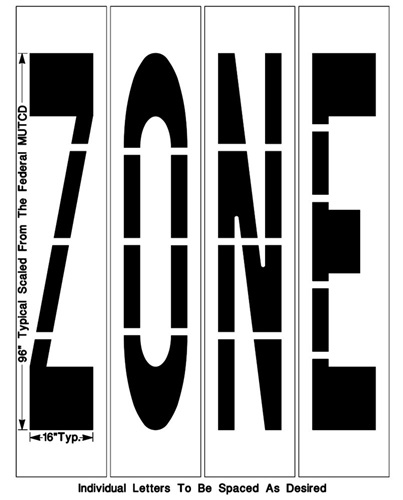 Newstripe Federal ZONE Stencil - Playground Equipment and Gear