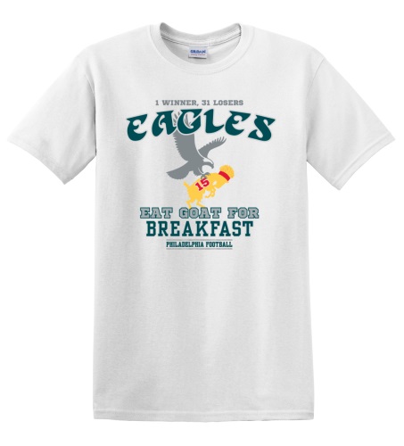 Epic Adult/Youth Eagles Eat Goat For Breakfast Philly Cotton Graphic T ...