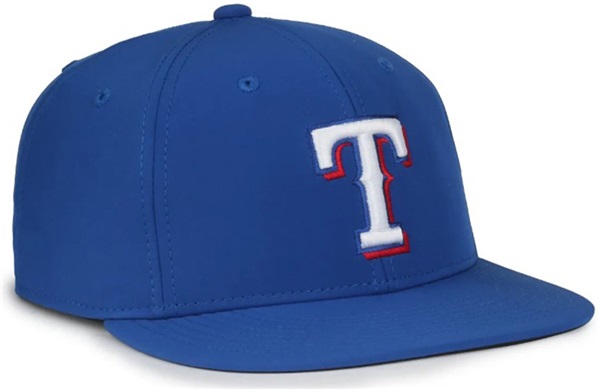 Outdoor Cap MLB-450 High Crown Flat Visor Home Cap Texas Rangers 1TXH ...
