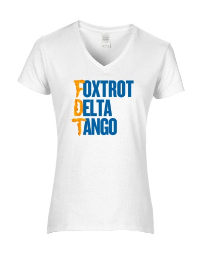 Epic Ladies FDT Foxtrot Delta Tango Cheetos V-Neck Graphic T-Shirts ...