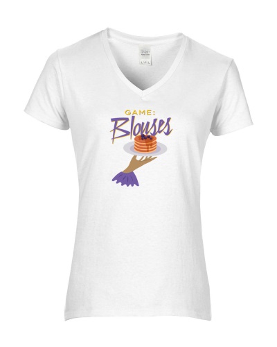 Epic Ladies That's Game Blouses Win Pancakes Comedy V-Neck Graphic T ...