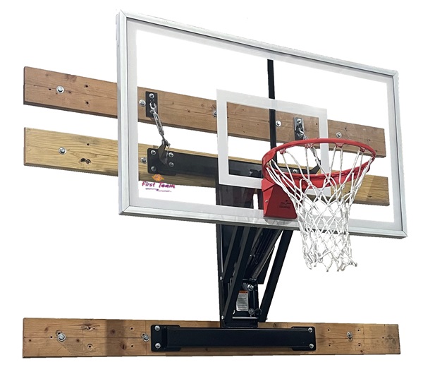 VersiChamp Select Adjustable Wall Mount Basketball System with 36x60 ...