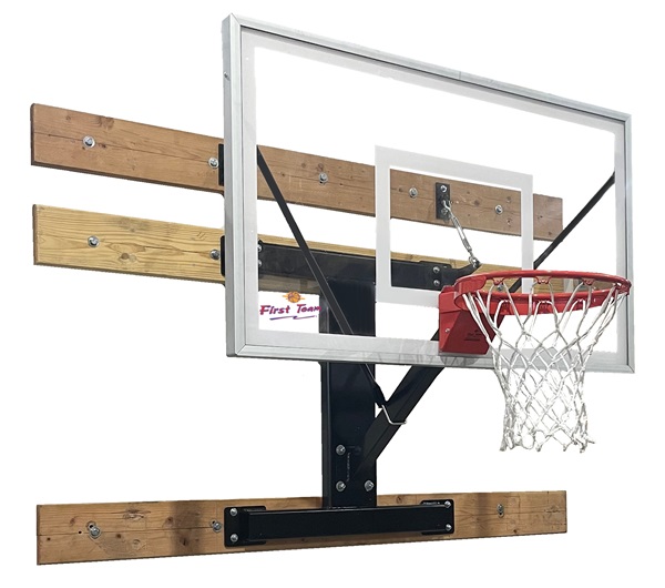 VersiSport III Fixed Wall Mount Basketball System with 36x54 acrylic ...