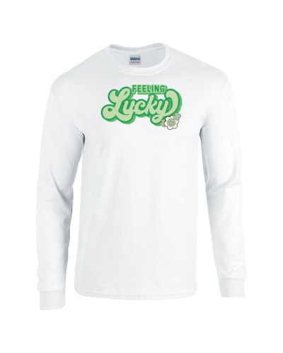 Epic Feeling Lucky Saint Patrick's Day Clover Long Sleeve Cotton ...
