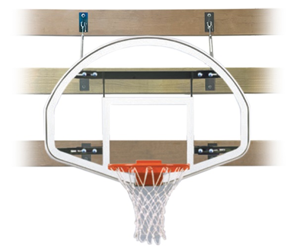 SuperMount01 Advantage Wall Mount with 39x54 fan-shaped glass backboard ...
