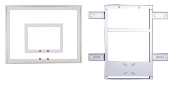 36"X54" Tempered Glass Backboard w/FT36-HFM Frame Mount - Basketball ...