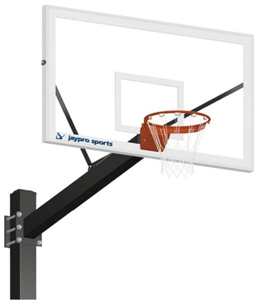 Basketball System -Titan (Powder Coated) Black 6"x6" Pole With 6FT ...