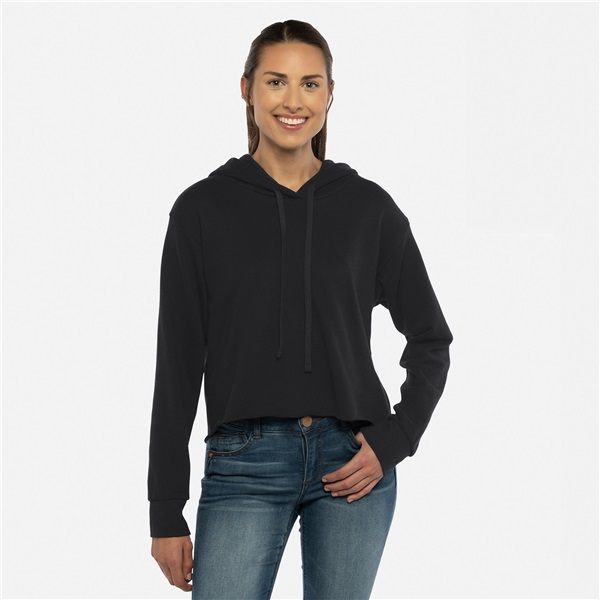 Next Level Laguna Sueded Raw Edge Crop Hoodie 9384 - Soccer Equipment ...