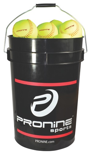 E237123 Pro Nine Softball Bucket + (24) Practice Softballs