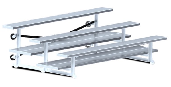 7.5 FT (3 Row Double Foot Plank Tip & Roll) Bleacher - Soccer Equipment ...