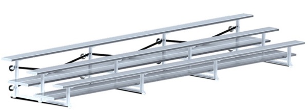 3 Row 21 FT Bleacher Preferred Double Foot Plank Tip & Roll BLDP-321TRG ...