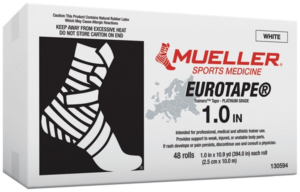 Mueller EuroTape (Case - 24, 32 or 24 rolls) - Soccer Equipment and Gear