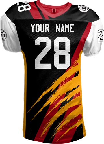 Sublimated Custom Football Jersey - "ScratchedUp" - Football Equipment ...