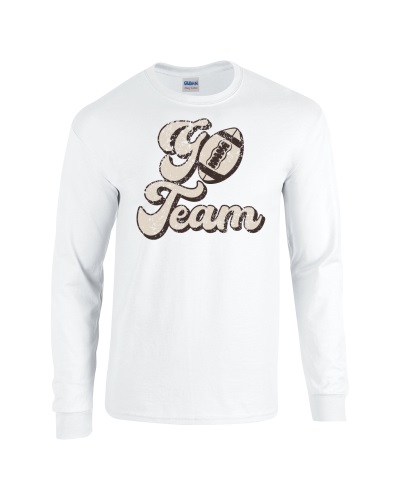 Epic Go Team Football Grunge Varsity College Long Sleeve Cotton Graphic ...