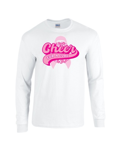 Epic Cheer For A Cure BCA Breast Cancer Long Sleeve Cotton Graphic T ...