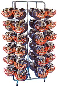 Football Helmet Rack Cart 40, 60, 80 Holder - Football Equipment and Gear