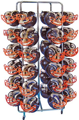 Football Helmet Rack Cart 40, 60, 80 Holder - Football Equipment and Gear