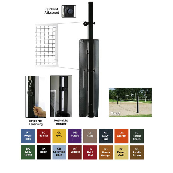 Sand Blast Complete Outdoor Rec Volleyball System - Volleyball ...