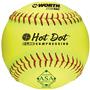 Worth Protac ASA 12" Hot Dot Softballs AHD12SY W605111 DOZEN - Baseball ...