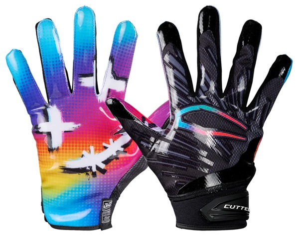Cutters Game Day Pro Limited-Edition Multi Color Face Receiver Football ...