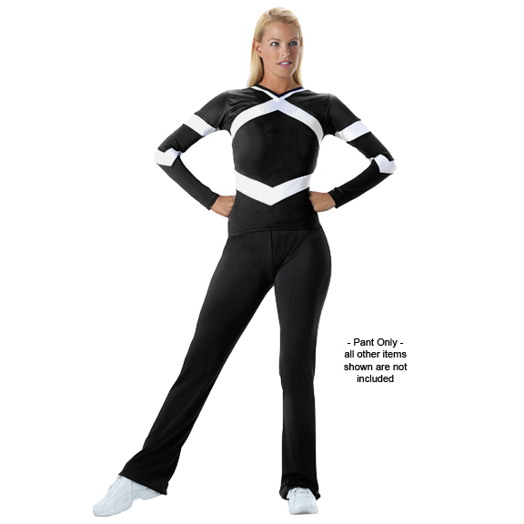Girls-Small Cheerleaders Black Low Rise - Flared Leg Black Pants CO ...