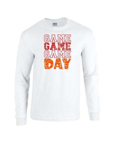 Epic Game Day Basketball Red College Pro Fan Long Sleeve Cotton Graphic ...