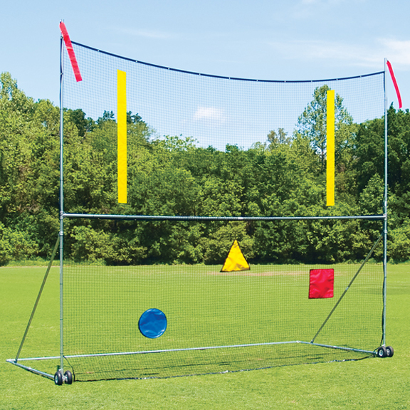 Fisher Portable Football Goal Posts w/ Net - Football Equipment and Gear