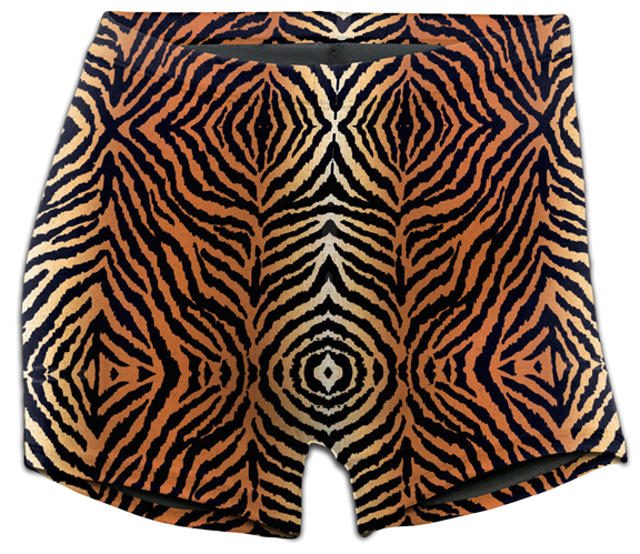 Soffe Tiger Print Compression 3" Shorts 093VPR - Soccer Equipment and Gear