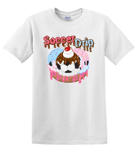 Epic Adult/Youth Soccer Drip Ice Cream Sundae Drip Cotton Graphic T ...